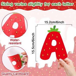 Office | 15 Pcs Large 6 Bulletin Board Letters Set Strawberry Classroom ...